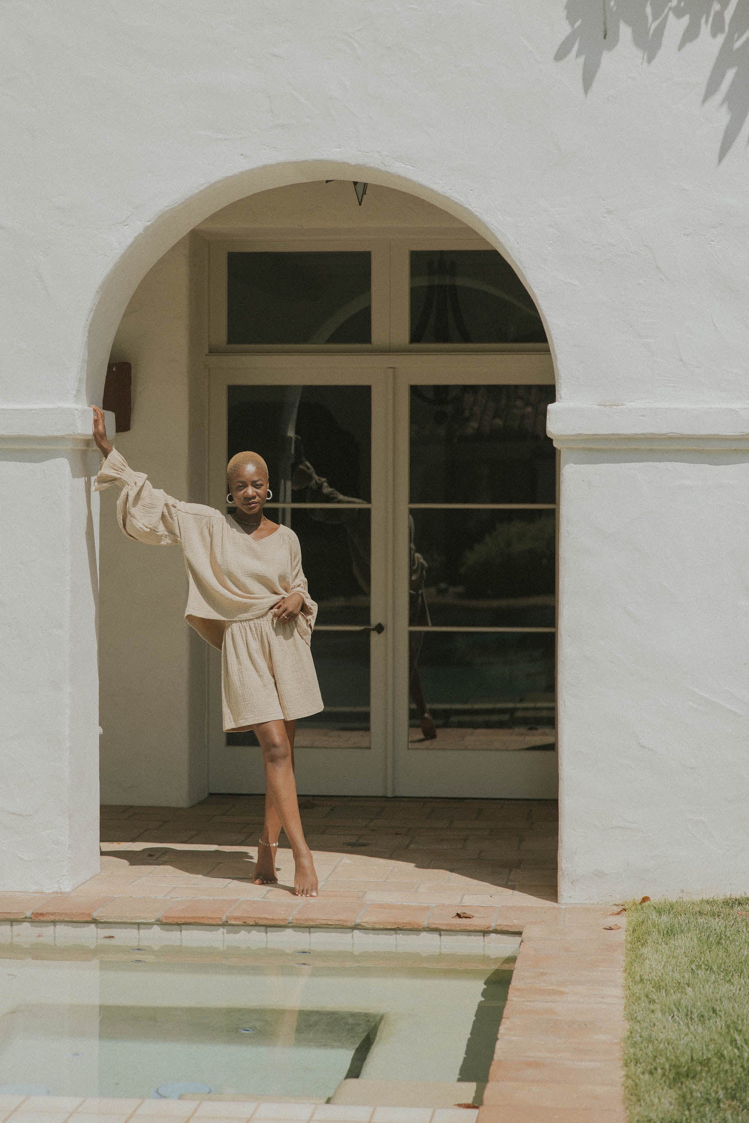 Tulum Shorts in Oat | Gauze Shorts for Women – Altair The Label